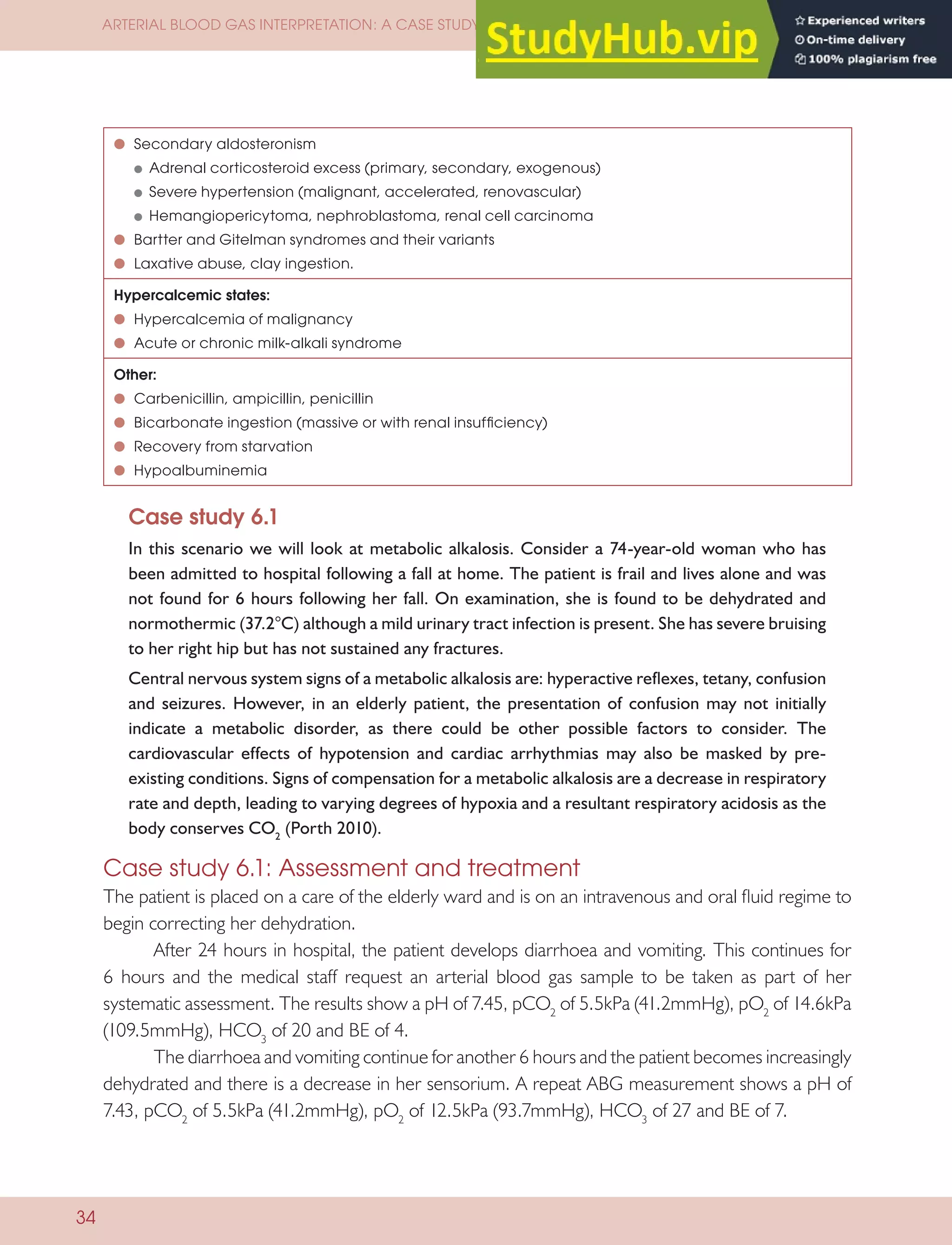 Arterial Blood Gas Interpretation A Case Study Approach | PDF