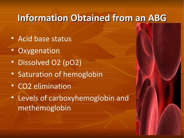 Arterial Blood Bas (ABG) Procedure and Interpretation | PPT | First Aid ...