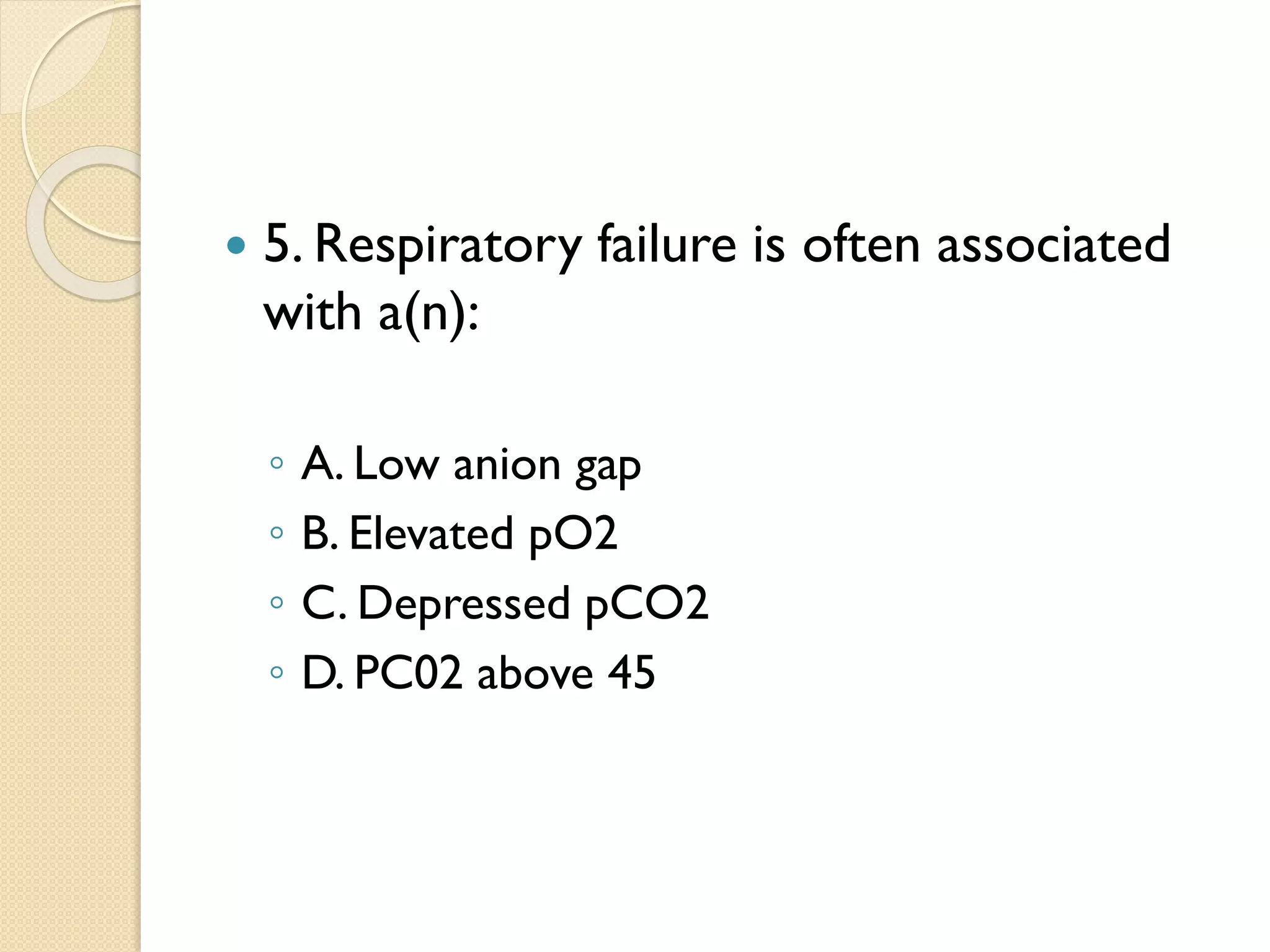 Arterial blood gas quiz | PDF