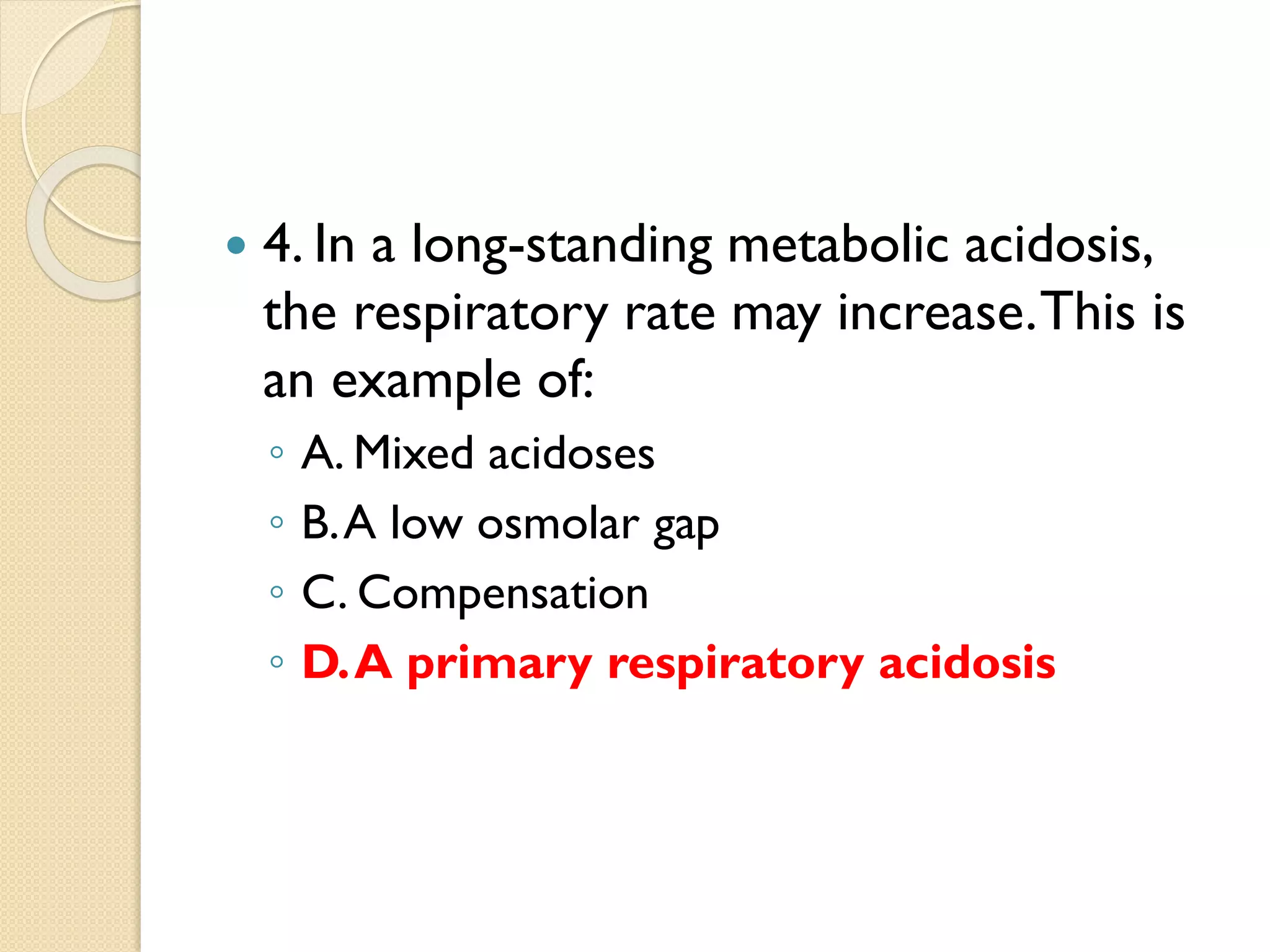 Arterial blood gas quiz | PDF