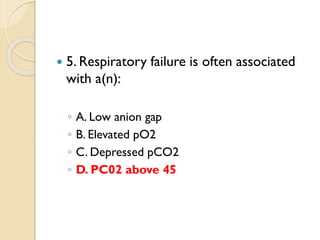Arterial blood gas quiz | PDF