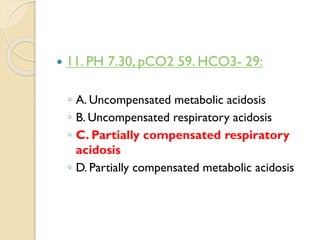 Arterial blood gas quiz | PDF