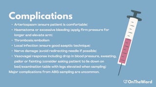 Arterial Blood Gas Sampling PowerPoint (OnTheWard.com) | PDF