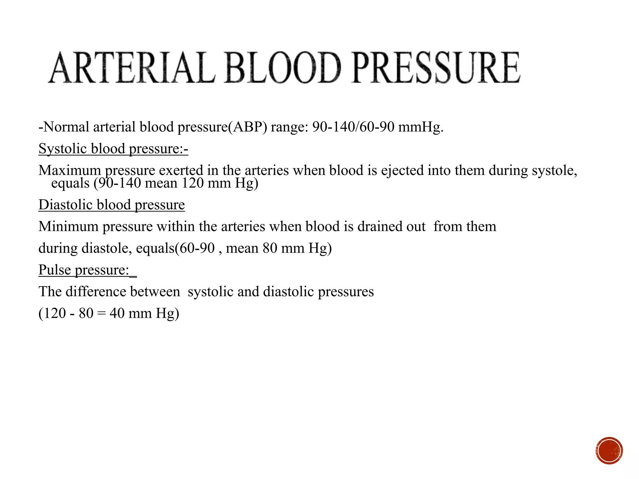Arterial blood pressure | PPTX