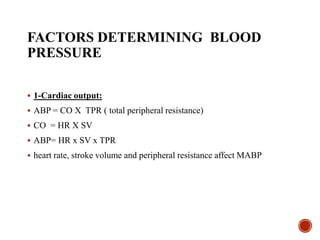Arterial blood pressure | PPTX