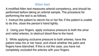 ABG procedure WHO guidelines and normal values of parameters. | PPTX ...