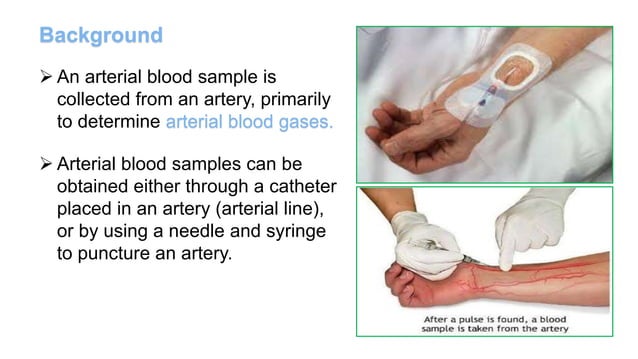 ABG procedure WHO guidelines and normal values of parameters. | PPTX ...