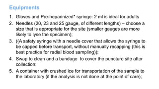 ABG procedure WHO guidelines and normal values of parameters. | PPTX ...
