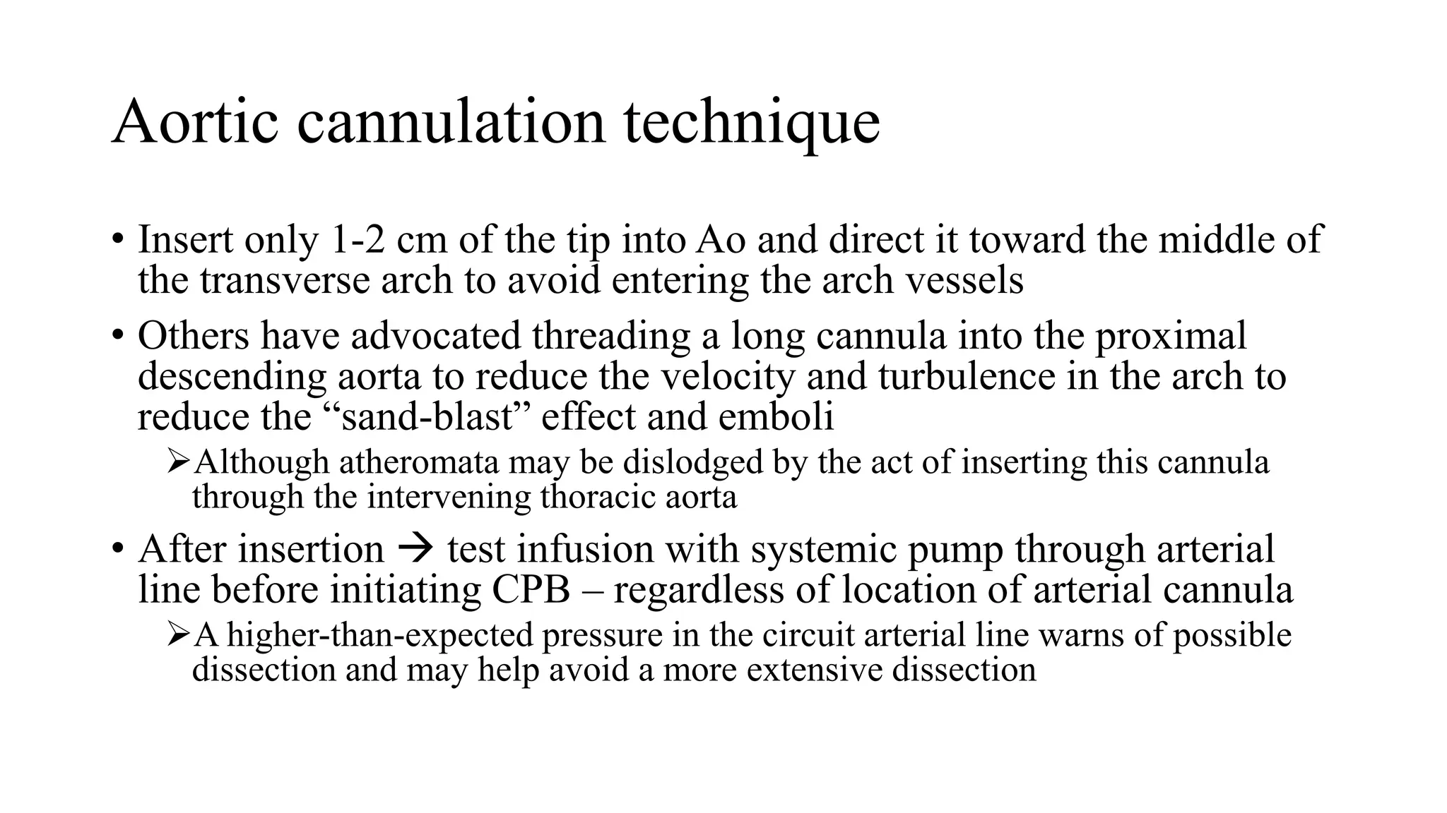 Arterial Cannulation in cardio thoracic surgery | PPTX