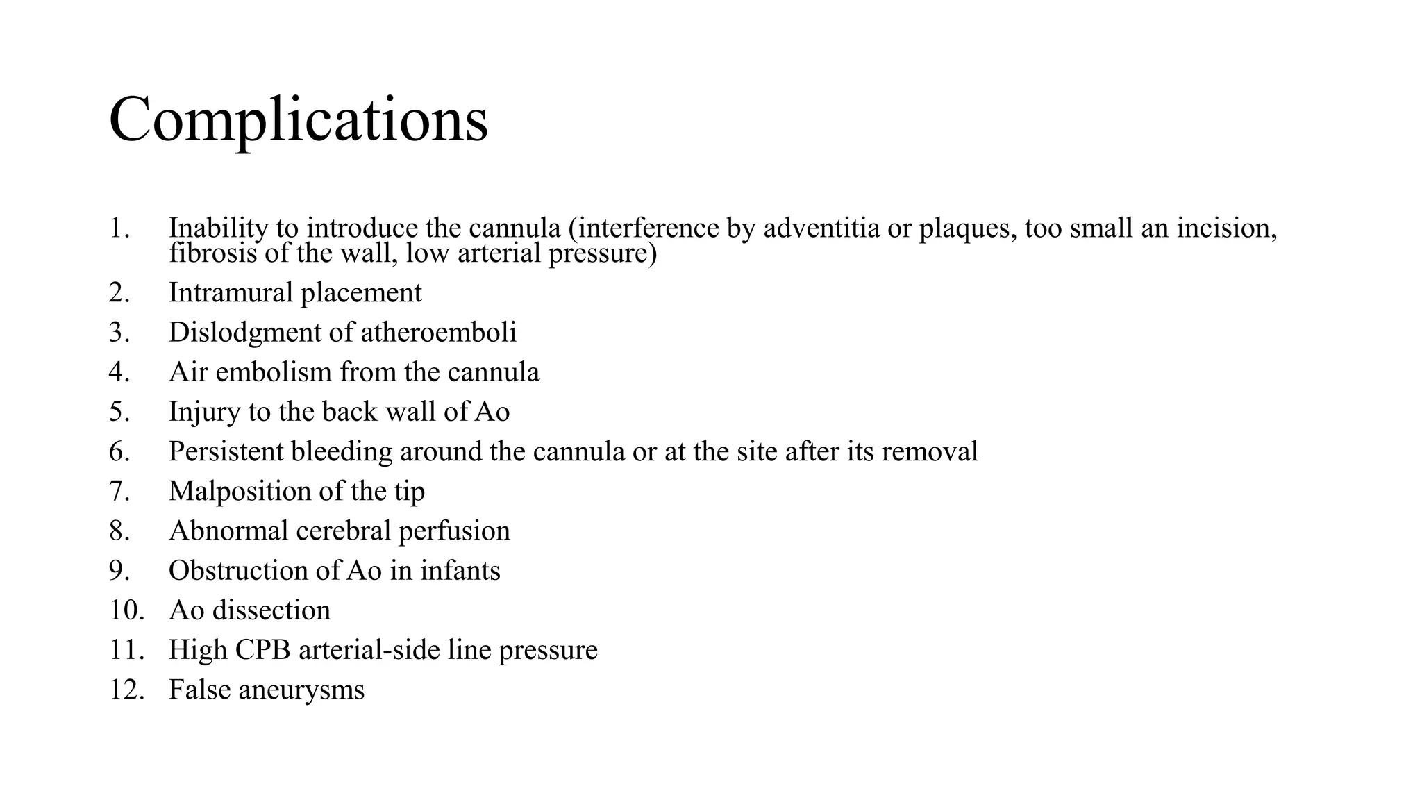 Arterial Cannulation in cardio thoracic surgery | PPTX