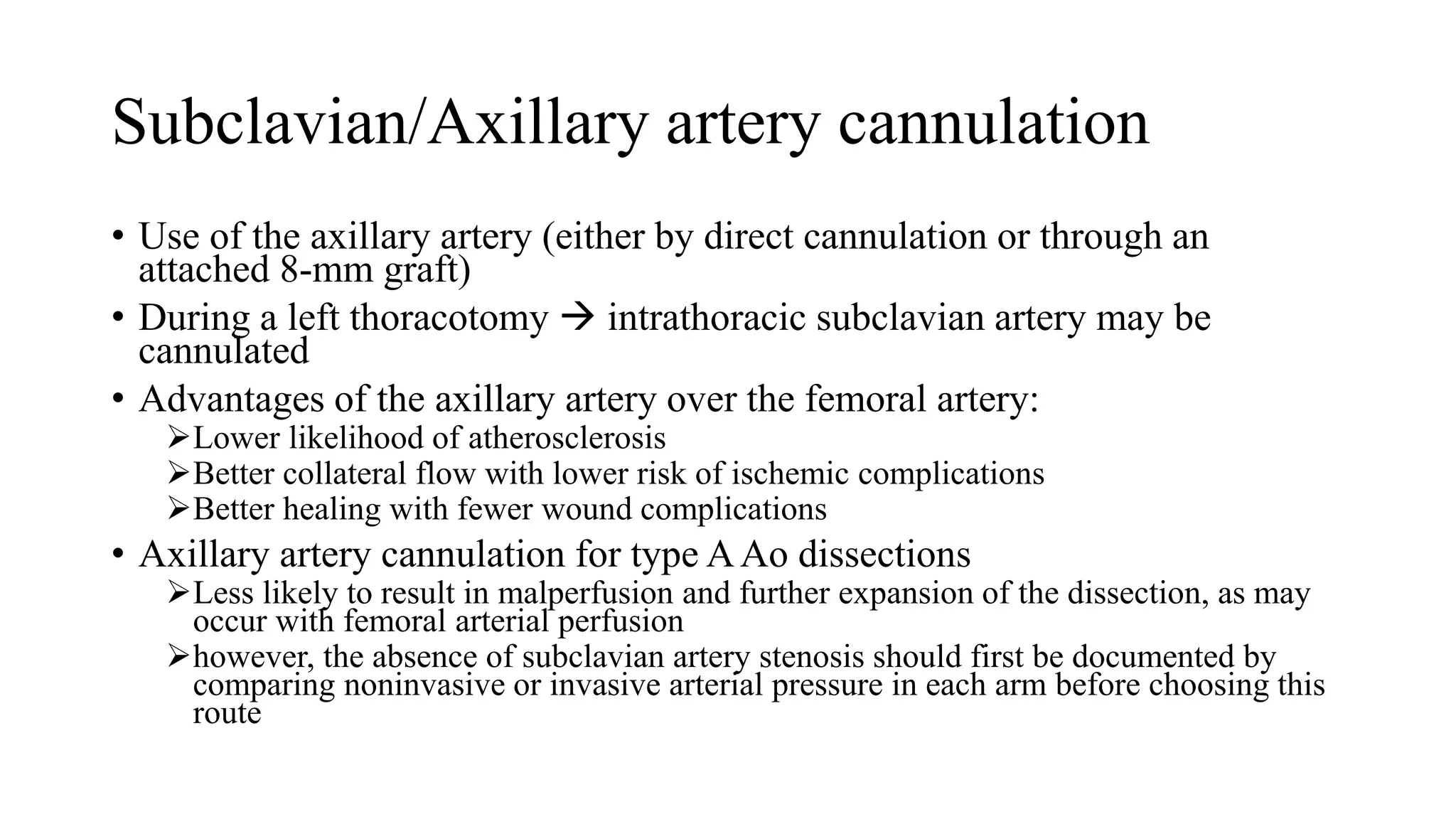 Arterial Cannulation in cardio thoracic surgery | PPTX
