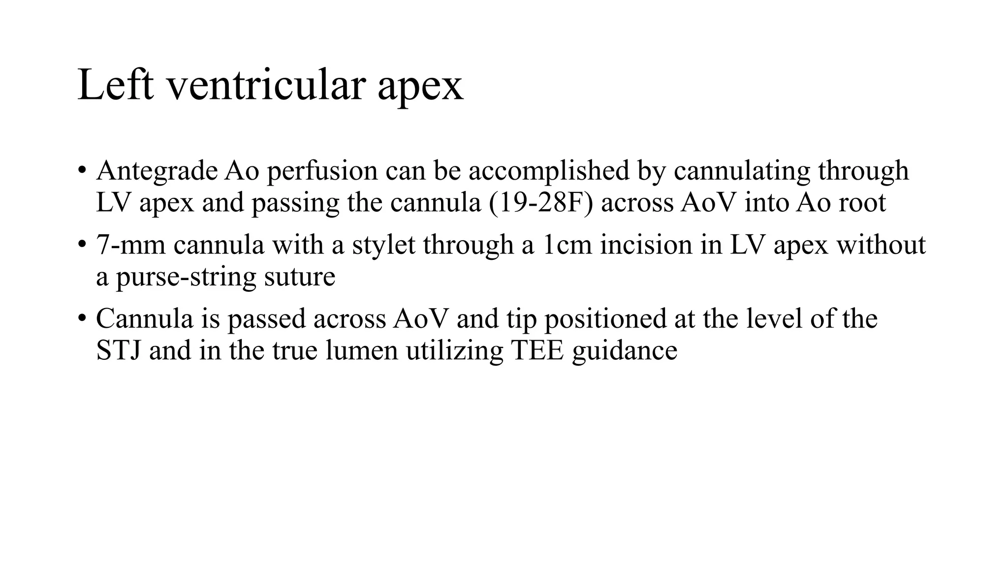 Arterial Cannulation in cardio thoracic surgery | PPTX