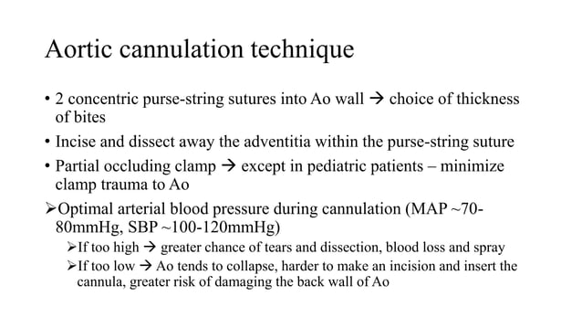 Arterial Cannulation in cardio thoracic surgery | PPTX