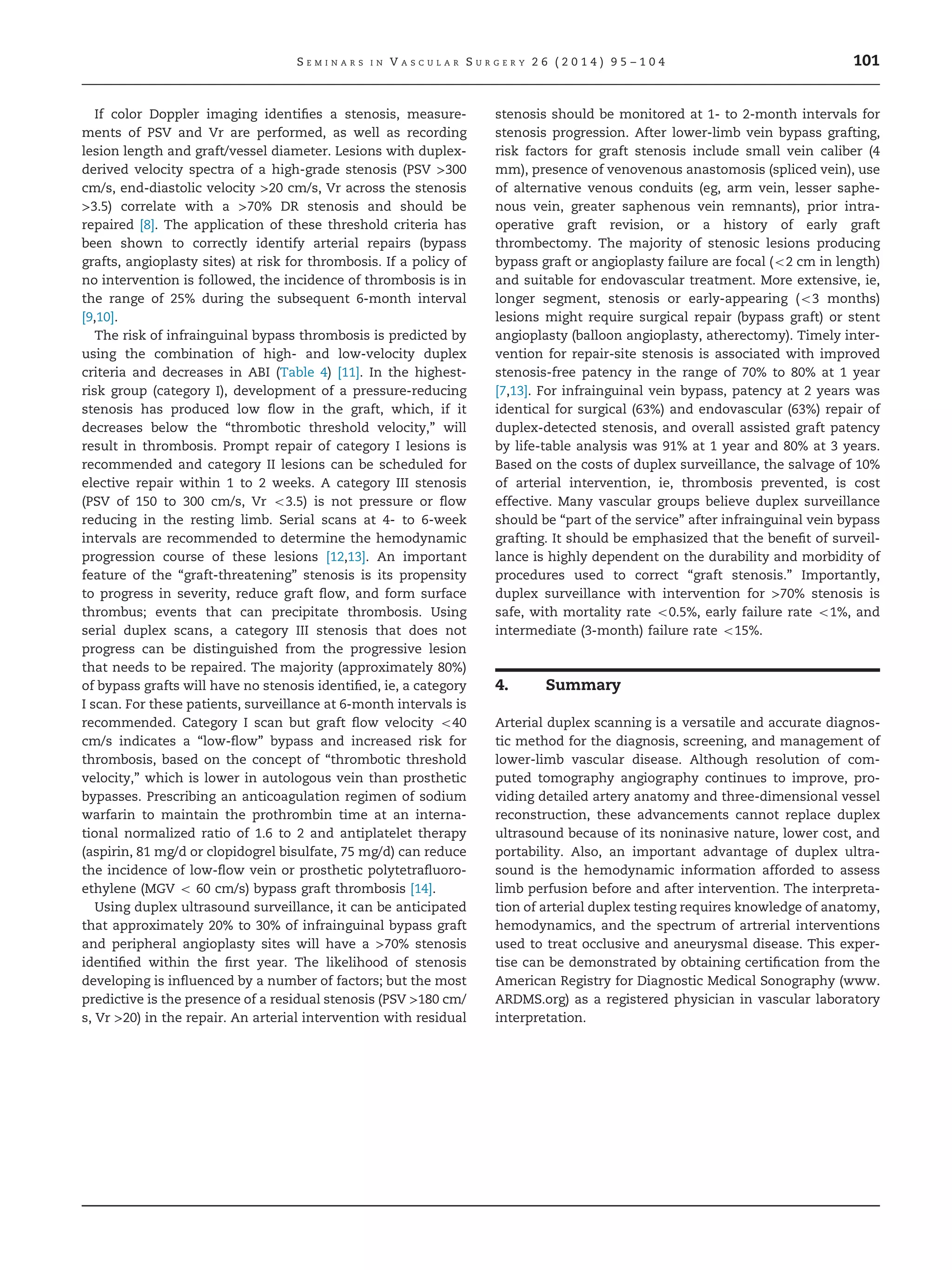 Arterial duplex images and interp | PDF
