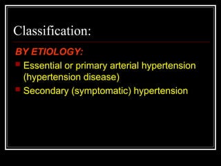 Arterial hypertension and diagnosis of arterial hypertension | PPT