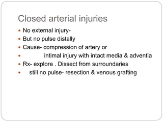Arterial injuries | PPTX | First Aid | Injuries