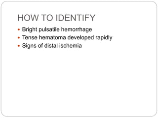 Arterial injuries | PPTX | First Aid | Injuries