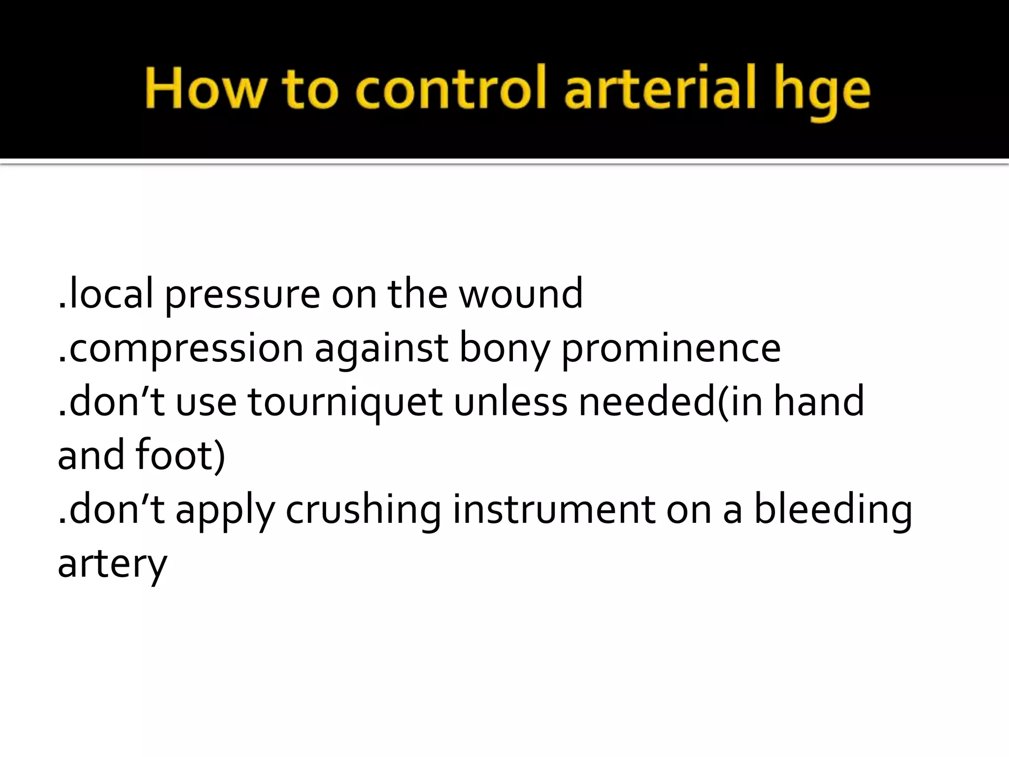 Arterial injury | PPTX | Death, Injury, or Military Conflict ...