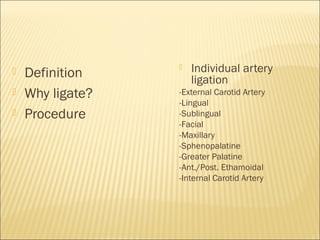 VESSEL ligation | PPT