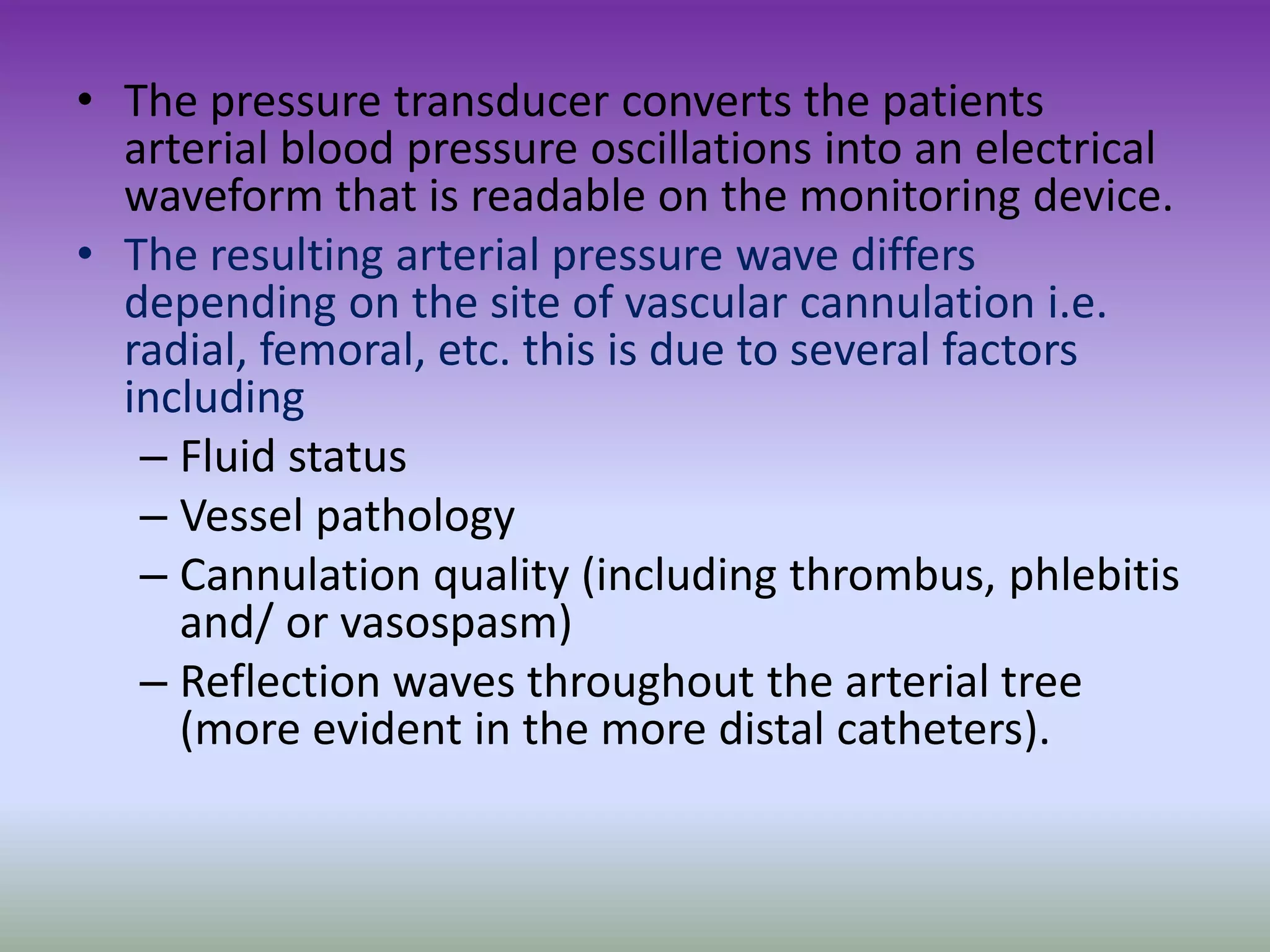 Arterial Line Analysis Ppt