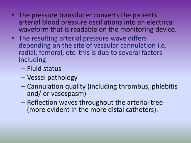 Arterial line analysis | PPTX | Heart and Cardiovascular Diseases ...