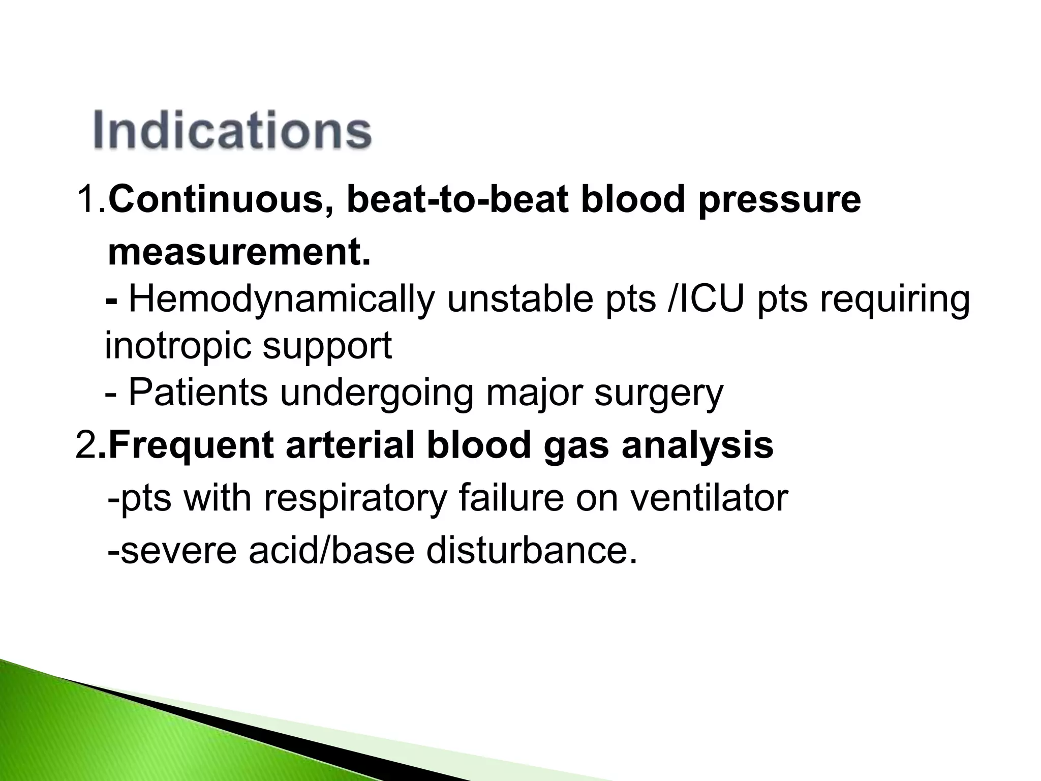 Arterial line insertion | PPTX