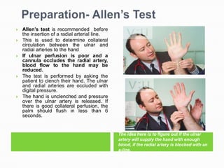 Arterial line insertion | PPTX