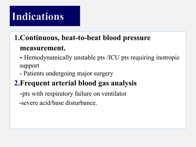 Arterial lines by Dr.Tinku Joseph | PPTX | First Aid | Injuries