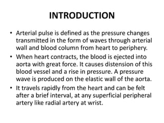 Arterial pulse | PPTX