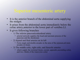 Arterial supply of gut | PPT