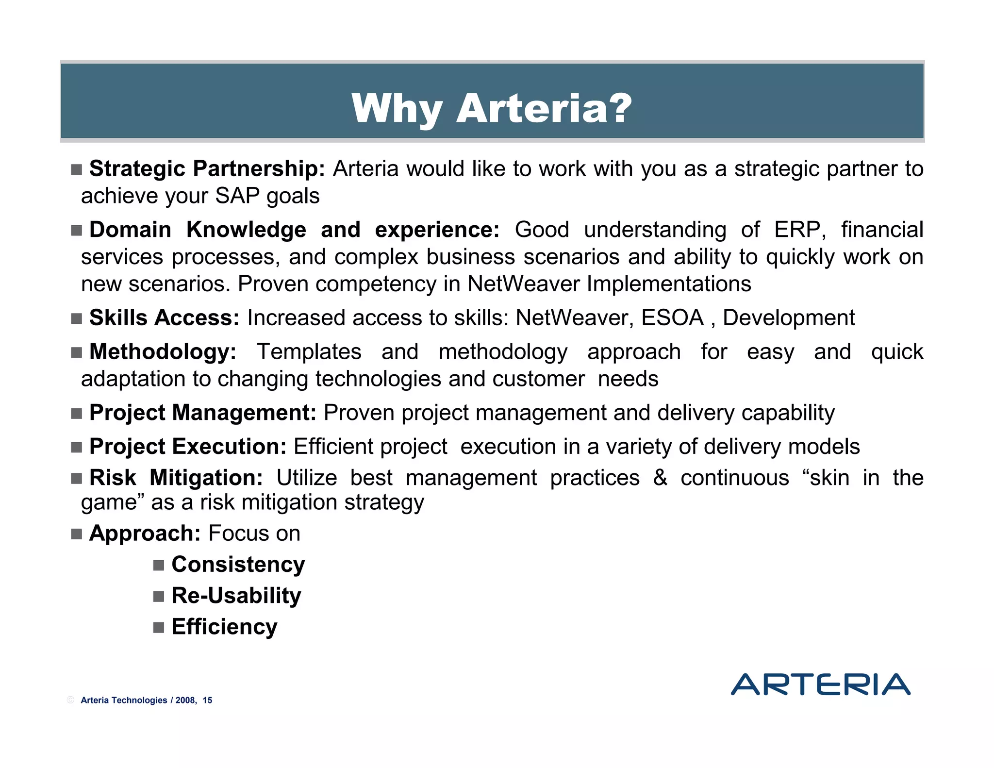 Arteria Profile | PDF