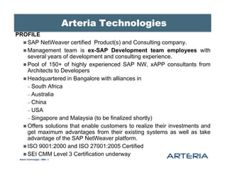 Arteria Profile | PDF