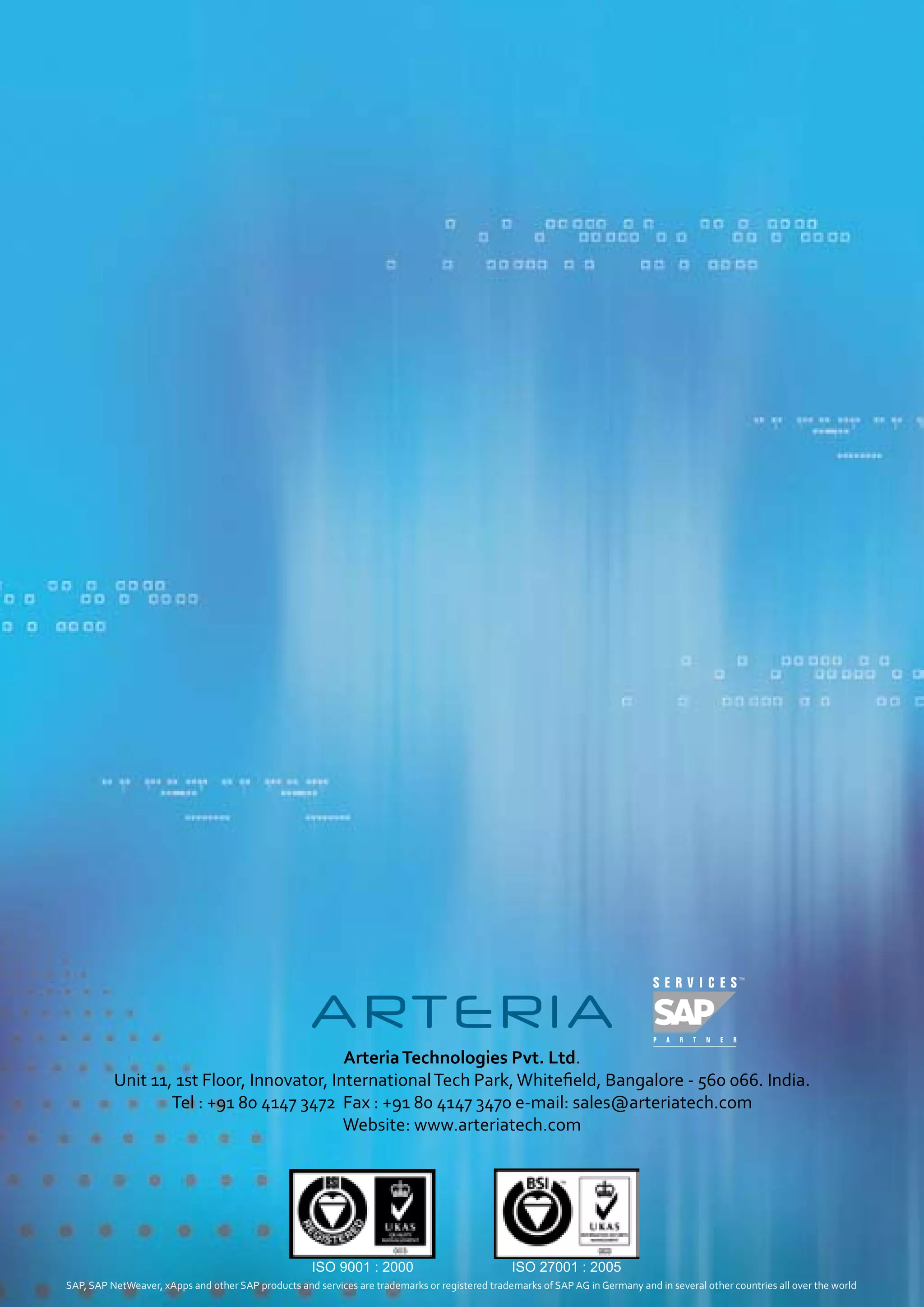 Arteria Services Brochure | PDF
