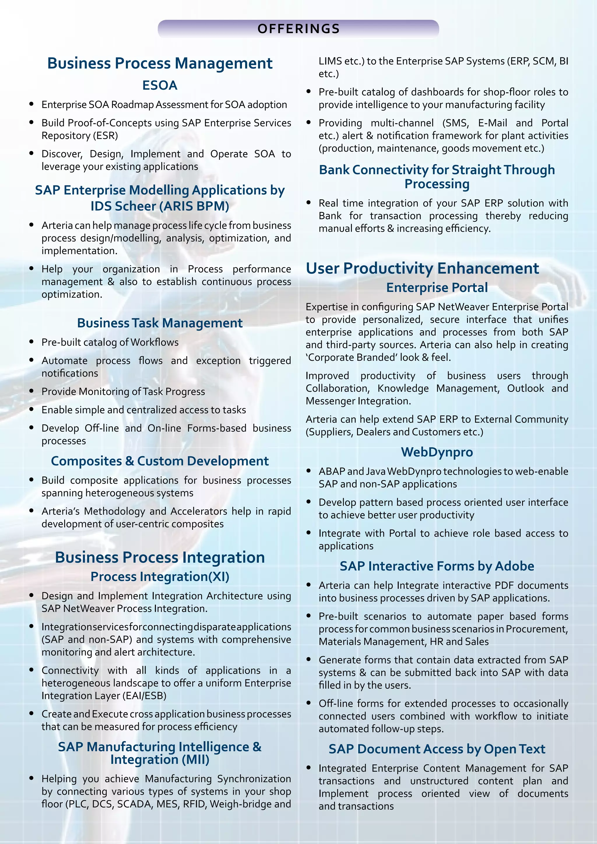 Arteria Services Brochure | PDF