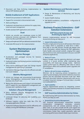 Arteria Services Brochure | PDF