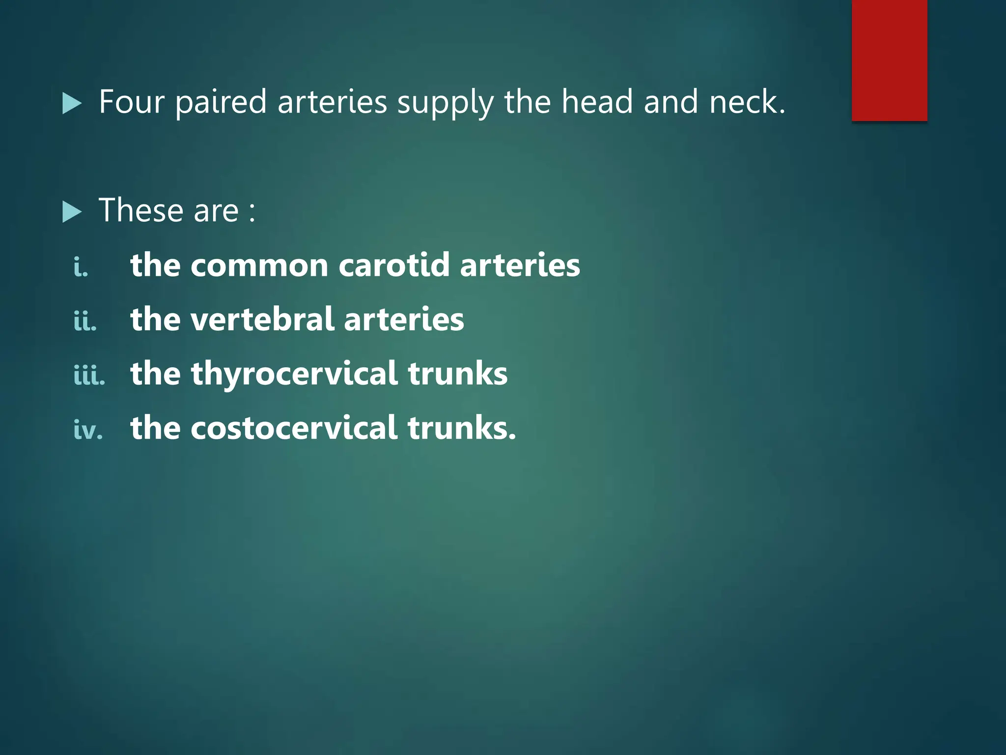 Arteries of Head and Neck anatomy and physiology | PPTX