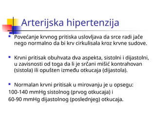 Arterijska hipertenzija osnovne karakteristike | PPTX