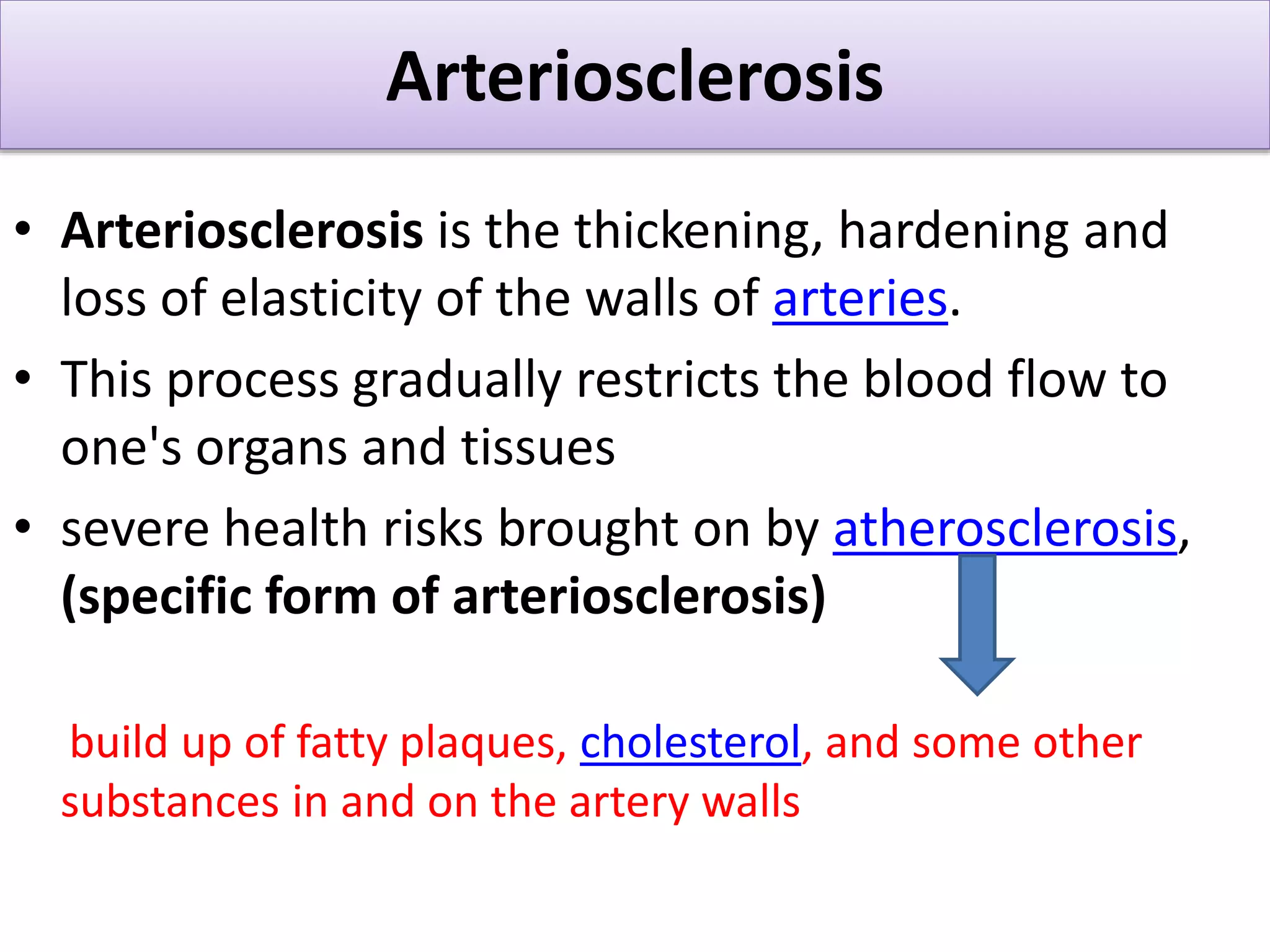 Arteriosclerosis and venous disease | PPTX