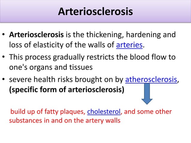 Arteriosclerosis and venous disease | PPT