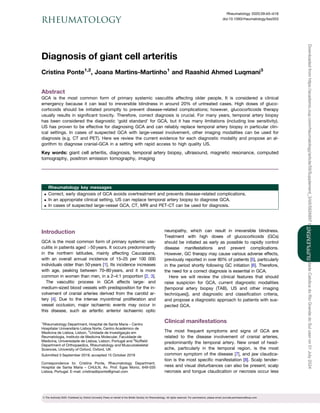 Arterite temporal - artigo de revisão adequado | PDF