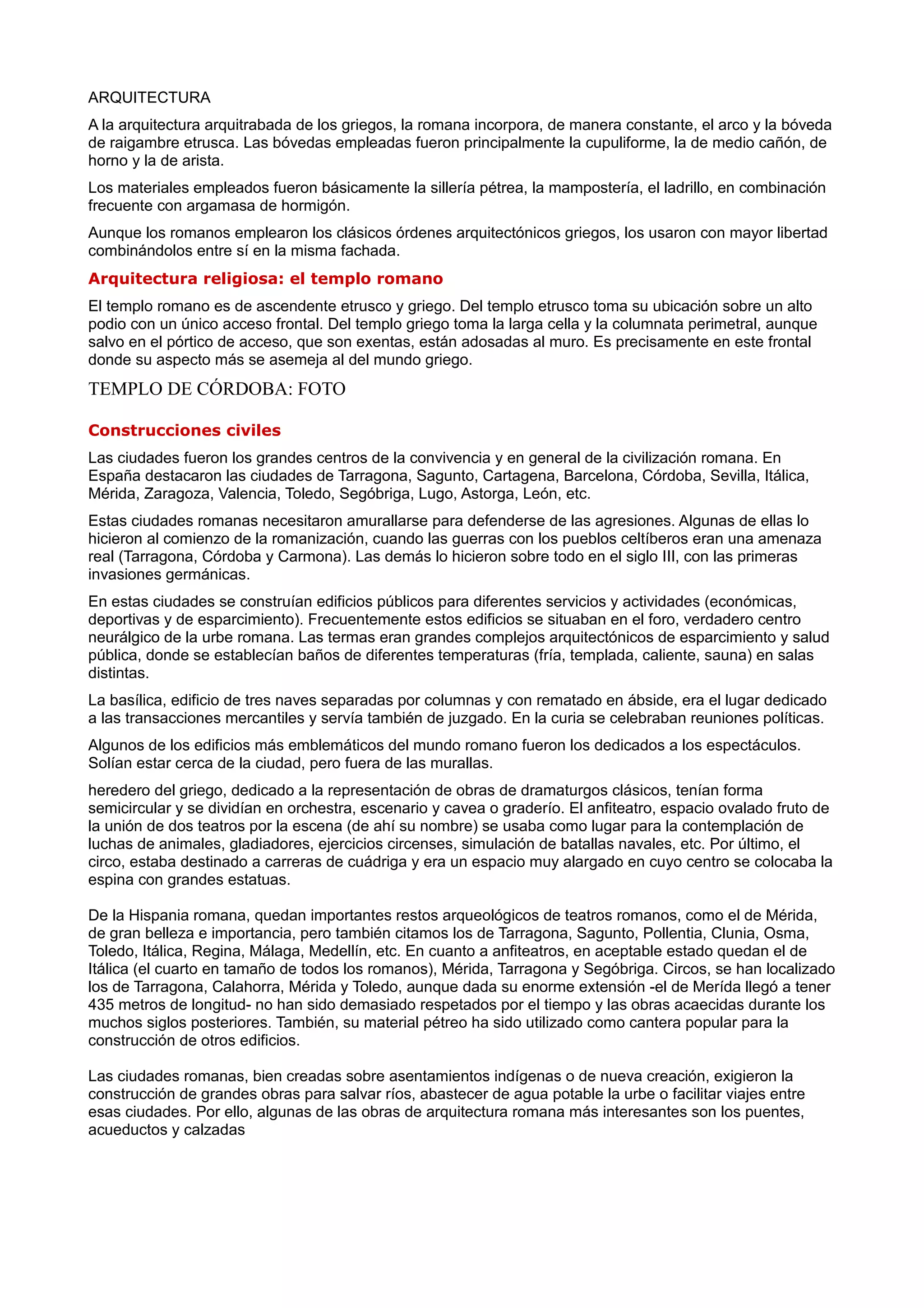 Arte romano andalucía | ODT