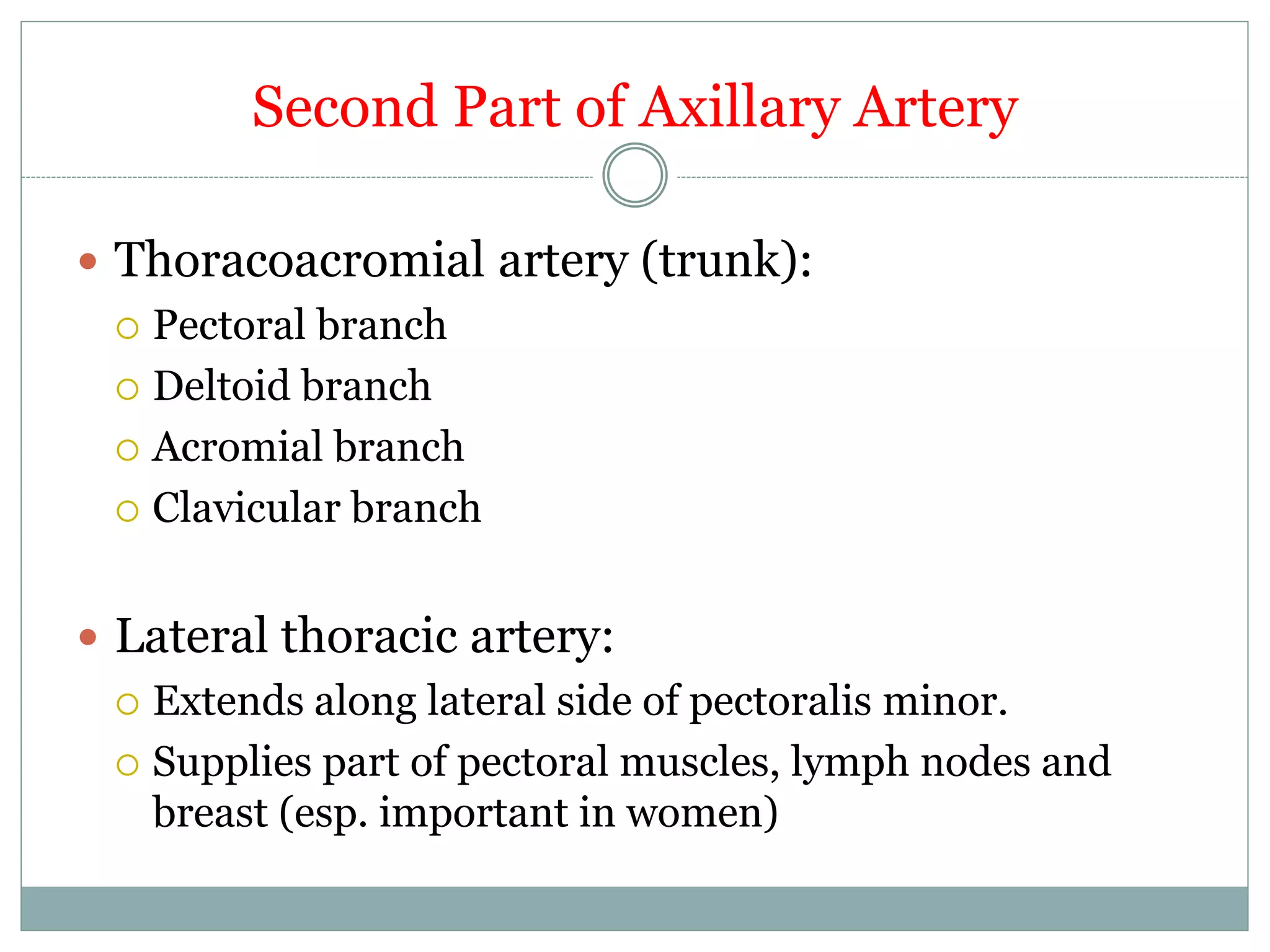 Arterial Supply of Upper Limb | PPTX
