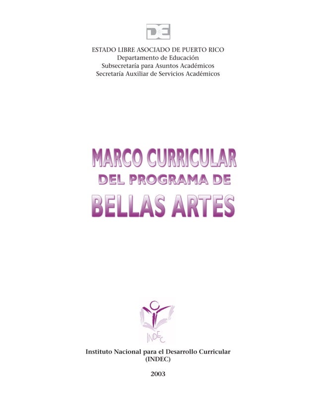 Marco Curricular Programa de Bellas Artes | PDF