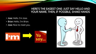 Introduce yourself in English in 4 basic steps | PPTX