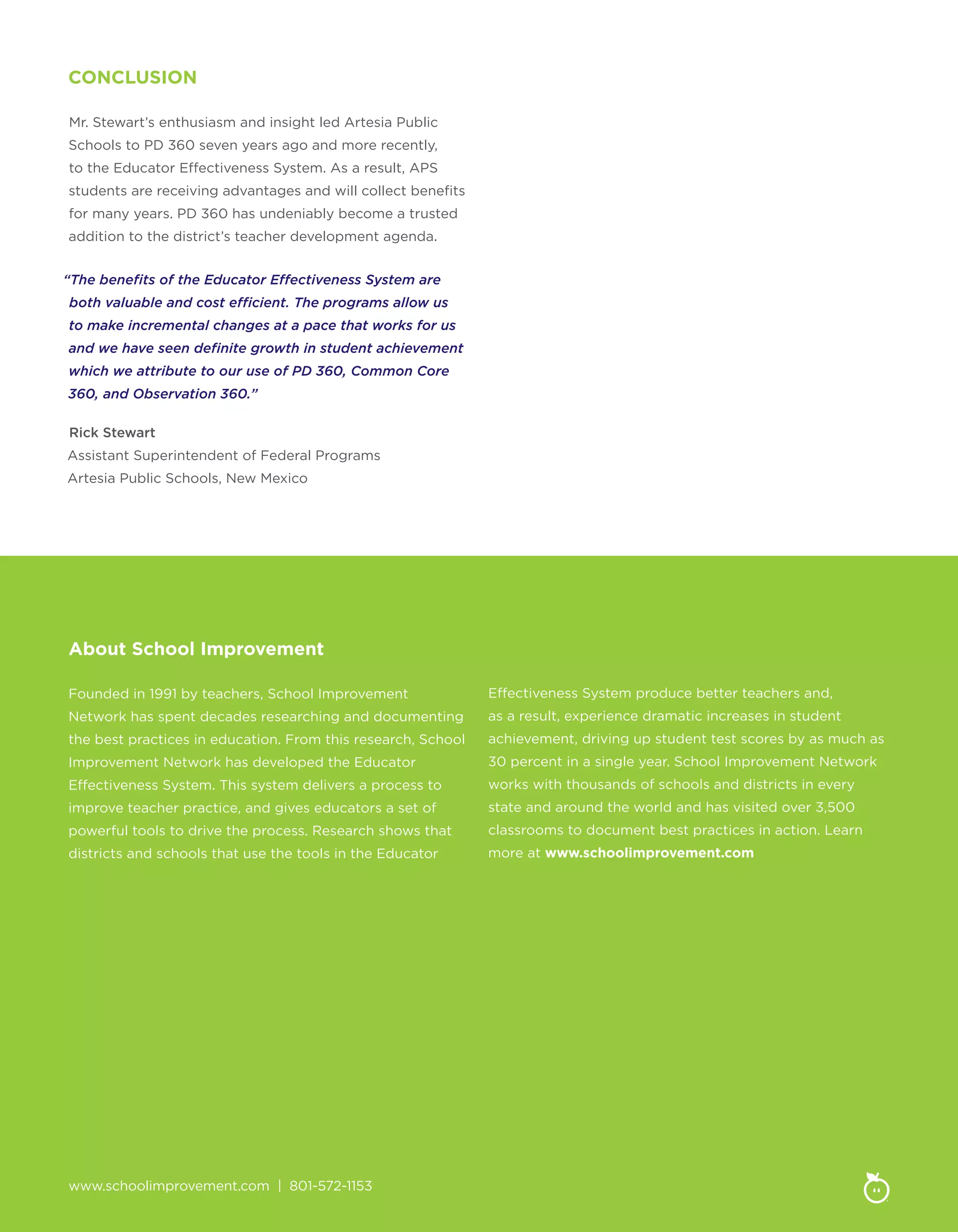 Artesia Public Schools, New Mexico PD 360 Case Study Update | PDF