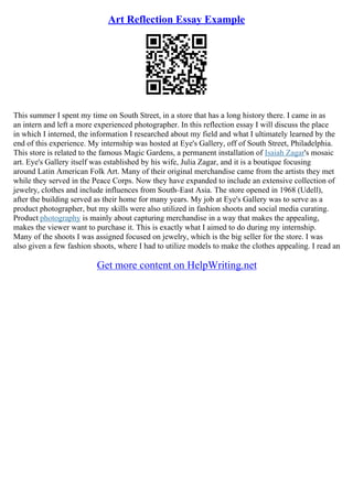 Art Essay Sample | PDF