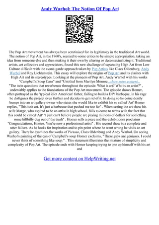 Art Essay Sample | PDF