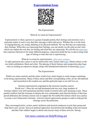 Art Essay Sample | PDF