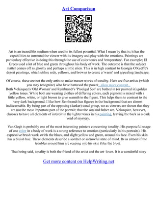 Art Essay Sample | PDF