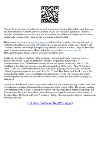 Art Essays Examples | PDF